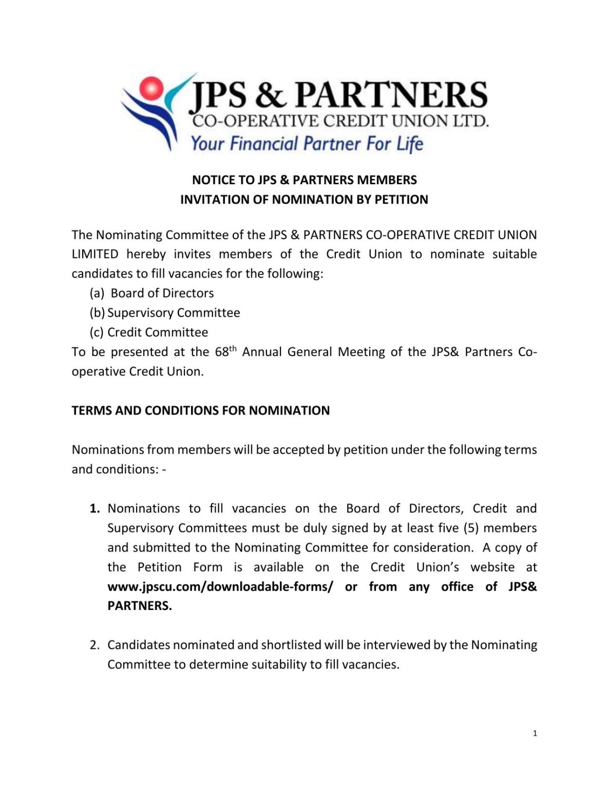 Home - JPS & Partners Co-operative Credit Union