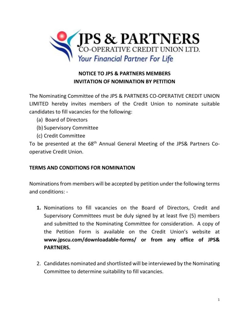 Fixed Deposit - JPS & Partners Co-operative Credit Union